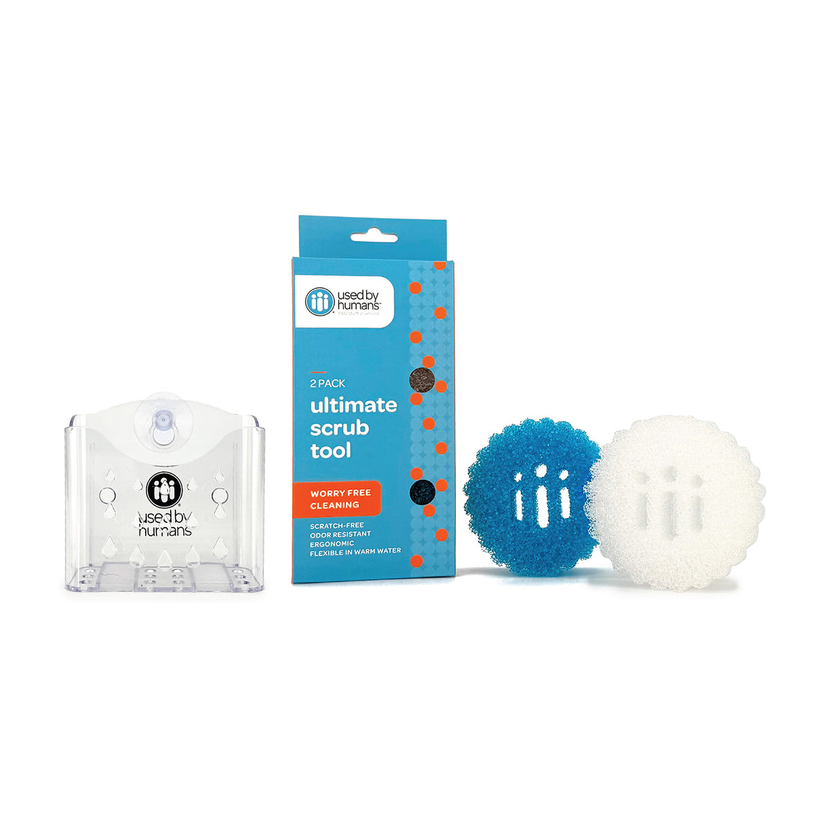 Bundle and Save - Ultimate Scrub Tool & Holder Set (2 Sponges & 1 Hold ...