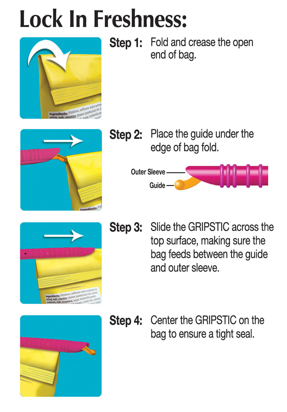 GRIPSTIC® Bag Sealer 12-Pack Assorted Set
